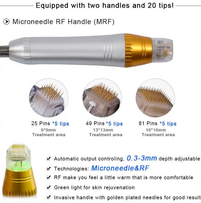 Two Handles RF Fractional Microneedling Machine Skin Rejuvenation Non ... Two Handles RF Fractional Microneedling Machine Skin Rejuvenation Non ...